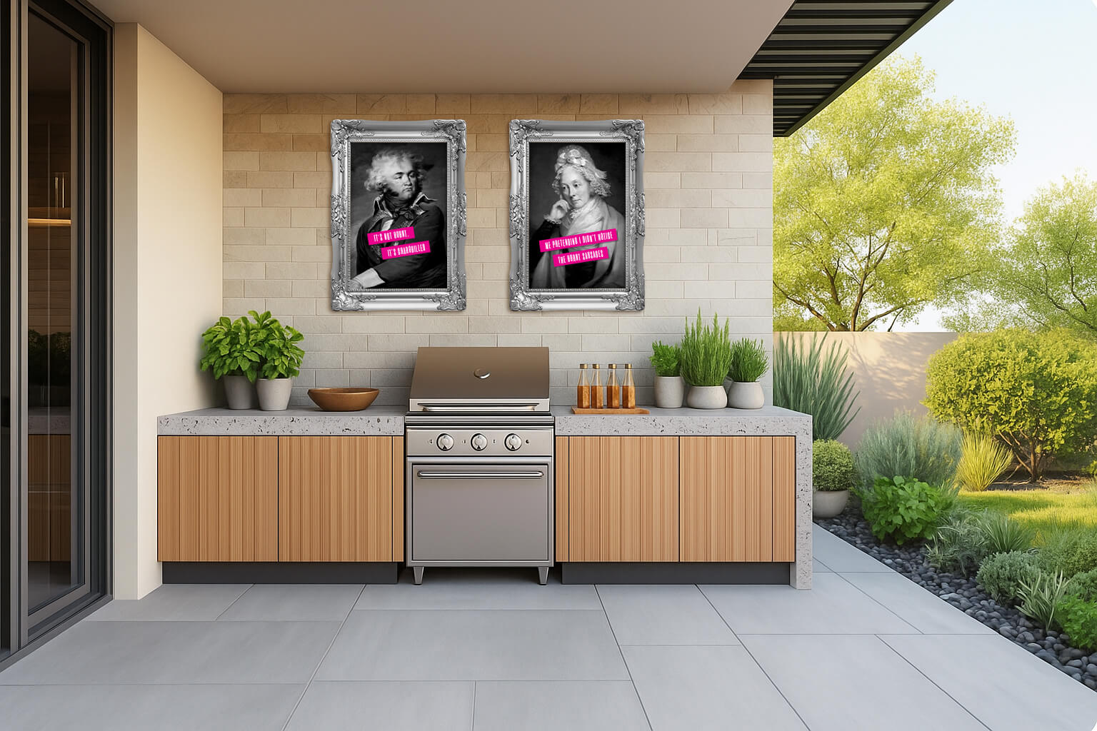 How to Style a Garden Bar | Outdoor Bar Wall Art & Patio Decor Tips ...